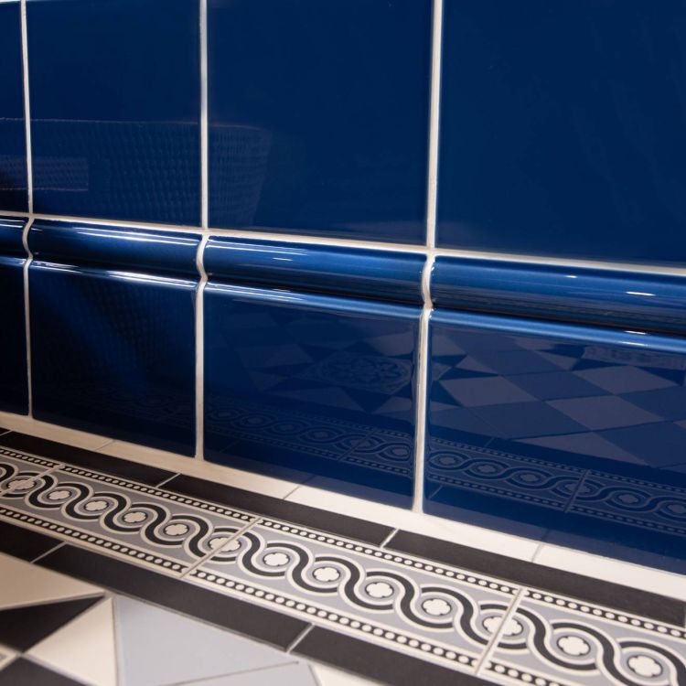 Artworks Skirting Tile Windsor Blue | Blue Glazed Moulding Tile ...